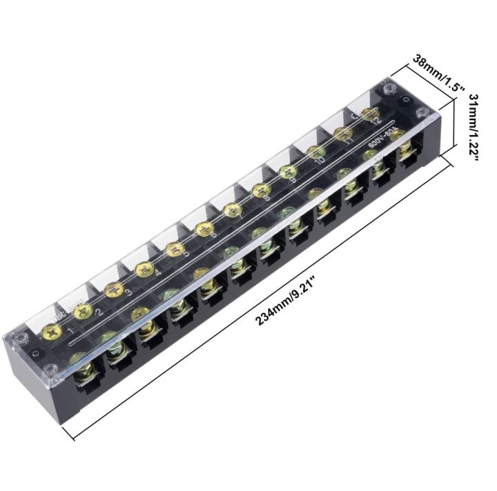 Wire Connector Strip Terminal Block TB-6012