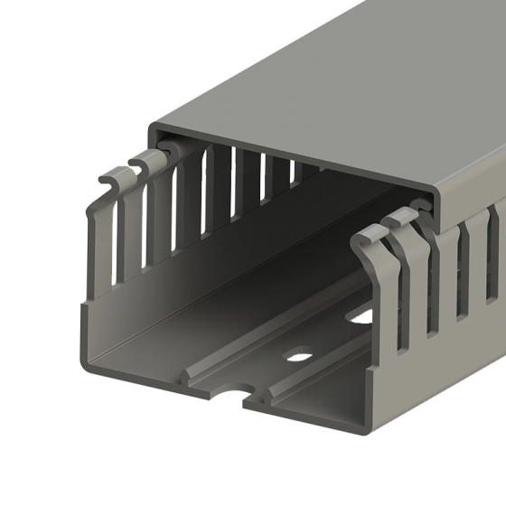 Slotted Cable Duct (60mm x 40mm) Grey