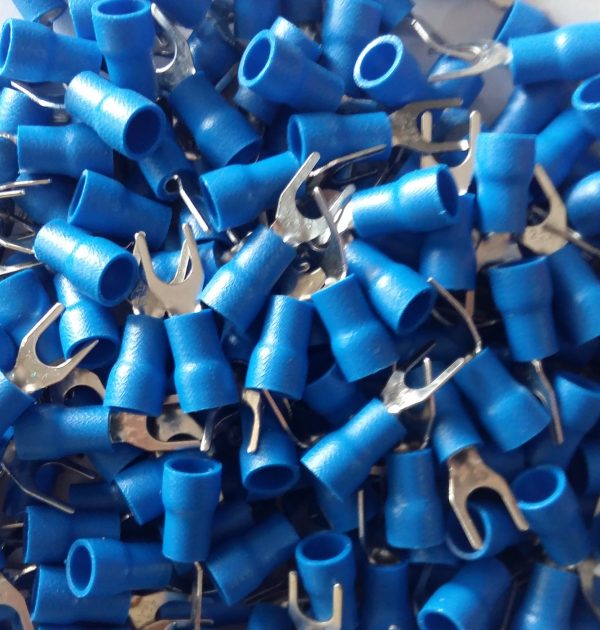 2.5mm U-type Blue Insulated Thimble/ Cable Lug (Pack of 100 Pcs)