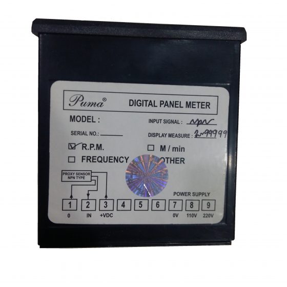 PUMA Digital RPM Meter NPN (96*48) Tachometer > Automation & Controls