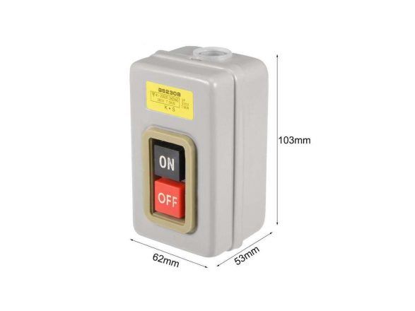 Power Push Button on/off 3phase (BS230B) Pack of 3pcs