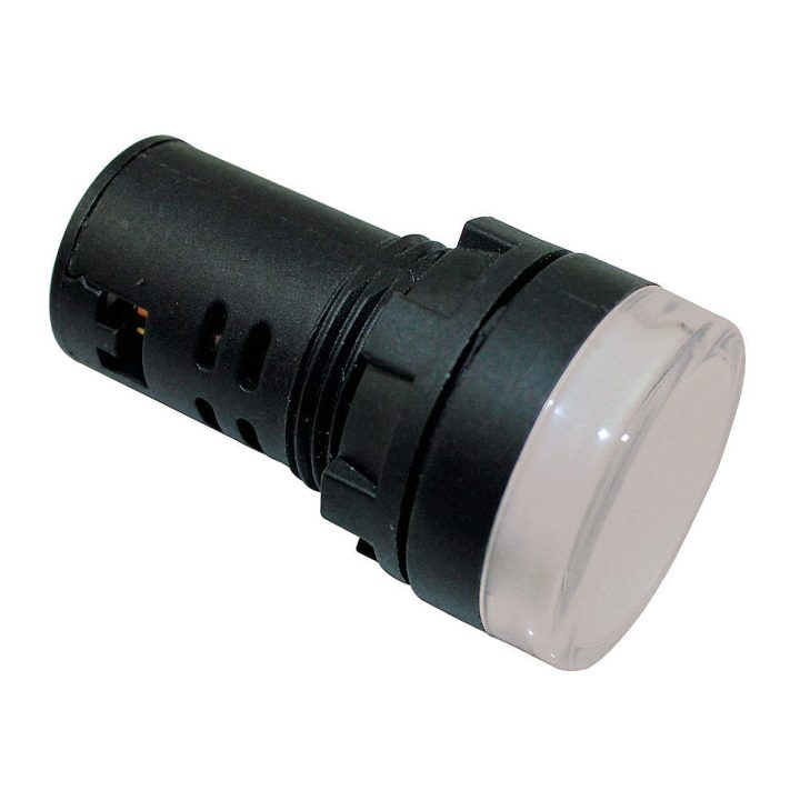 Panel LED Indicator Light 22mm (white) Pack of 10 Pcs