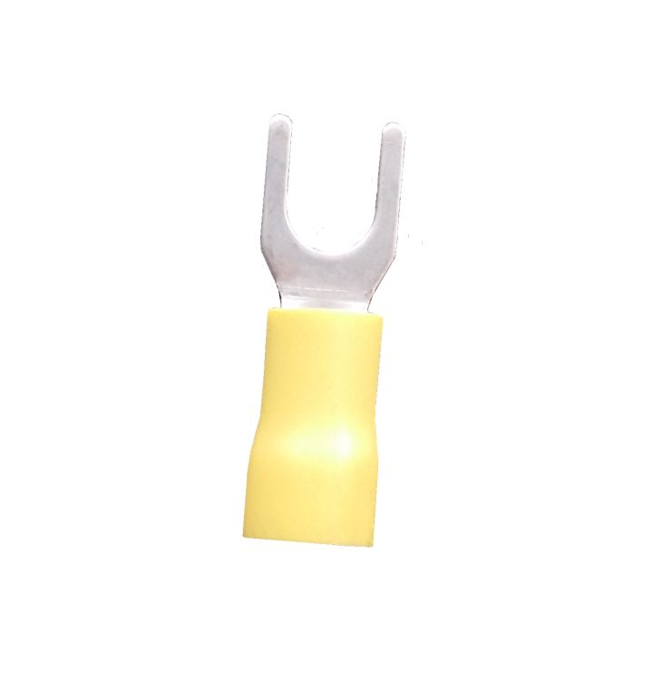4mm U-type Yellow Insulated Thimble/ Cable Lug (Pack of 100 Pcs)