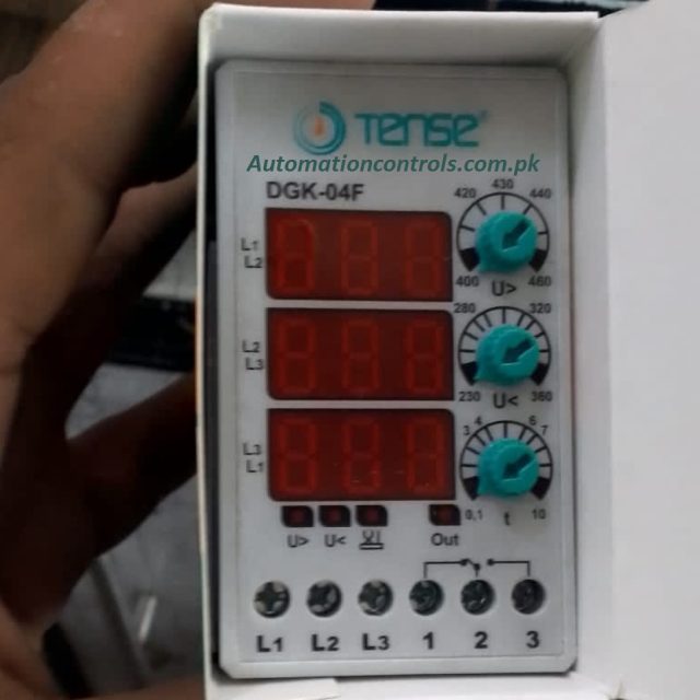 Tense (DGK-04F) Digital Adjustable Three-Phase Over and Under Voltage ...