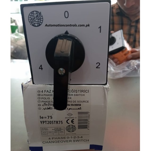 OPAS 4way 75Ampere Phase selector Rotary Change over Switch