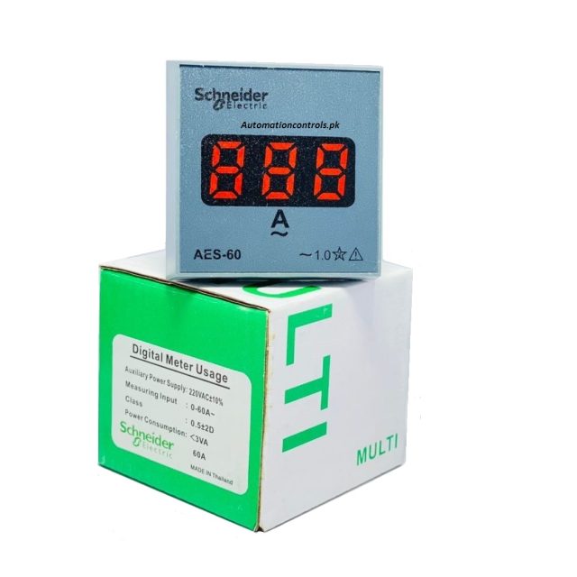 Schneider 60*60mm AC Ampere meter Digital panel meter 60A (AES-60)